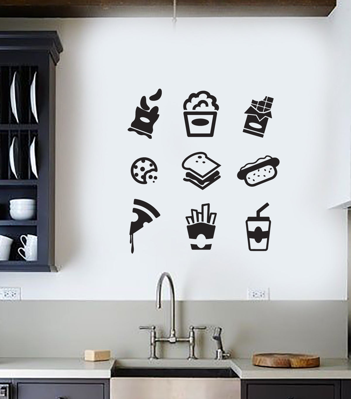 Vinyl Wall Decal Snack Bar Dining Room Kitchen Street Food Stickers Mu ...