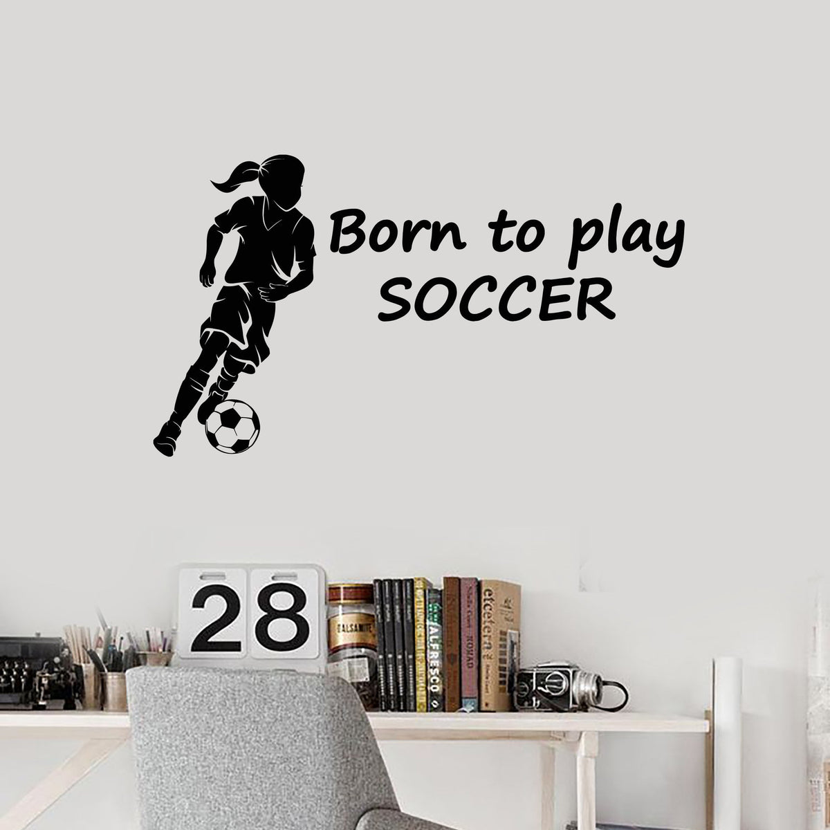Vinyl Wall Decal Soccer Teen Girl Quote Sports Decoration Room Art Sti ...
