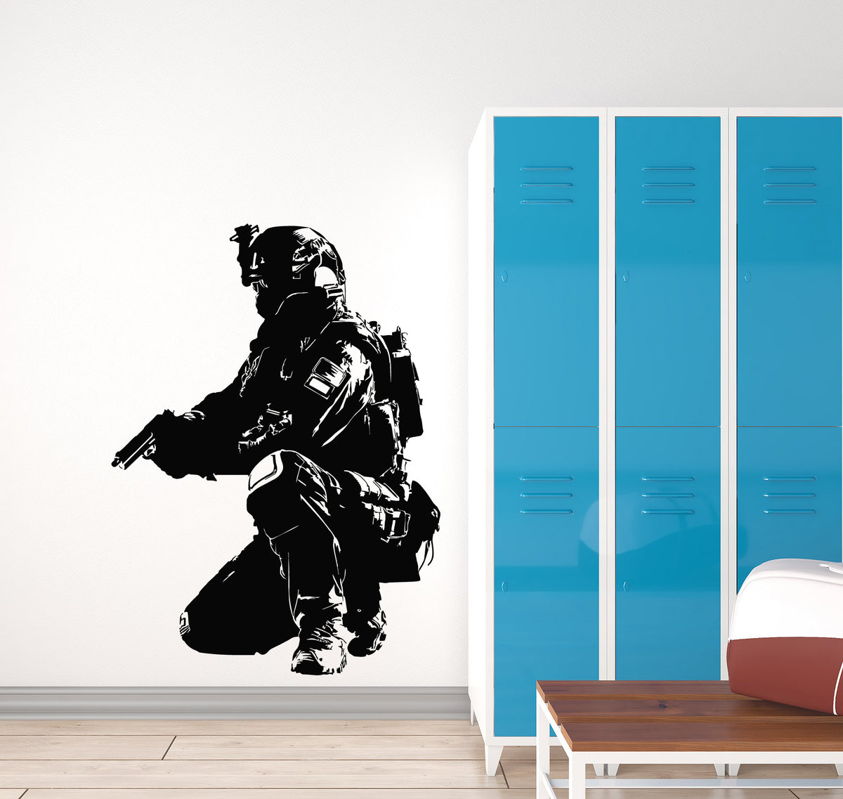 Vinyl Wall Decal Soldier Special Forces Military War Armor Stickers Mu ...