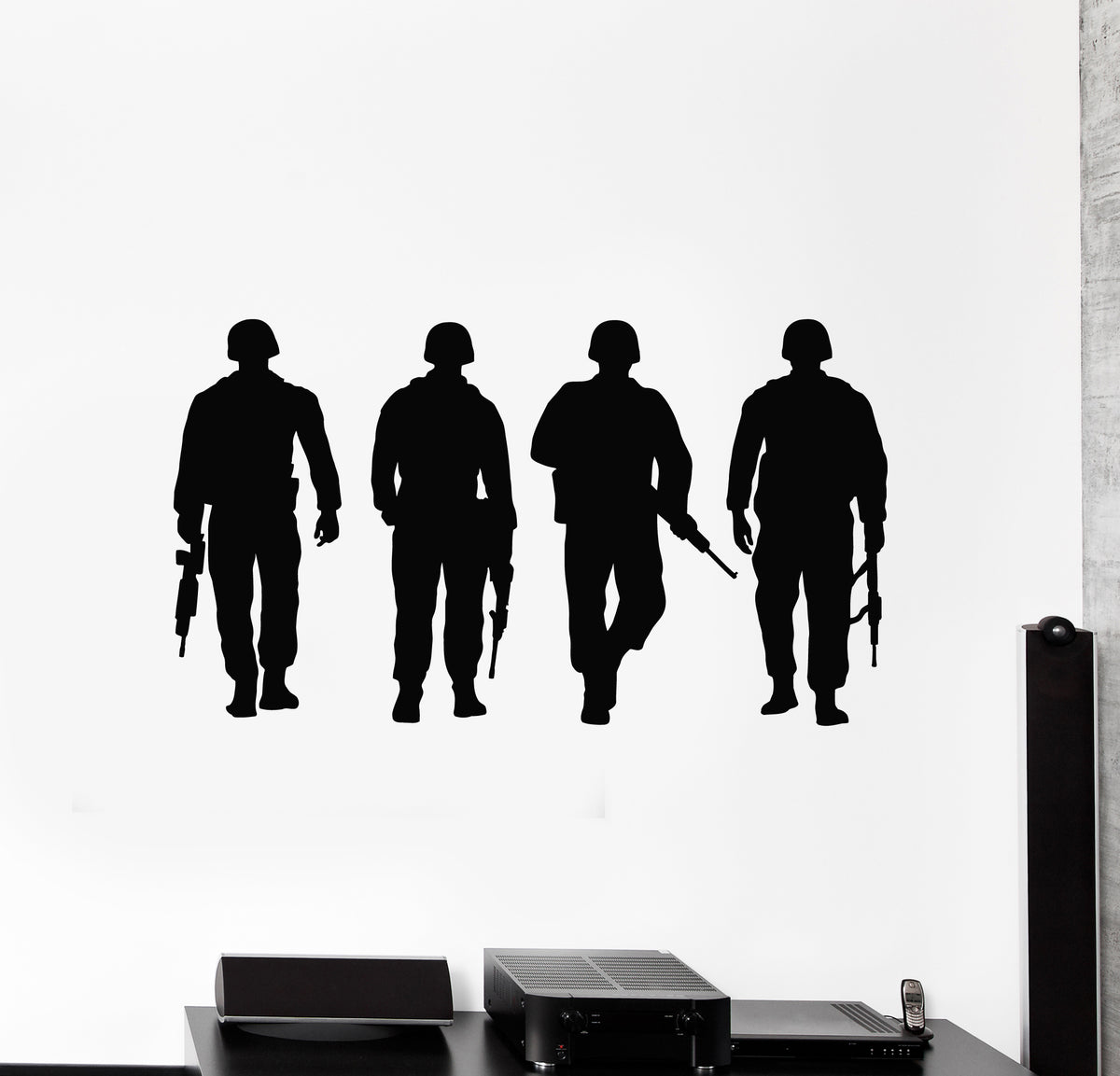 Vinyl Wall Decal Patriotic Soldiers Military Army Weapons Stickers Mur ...