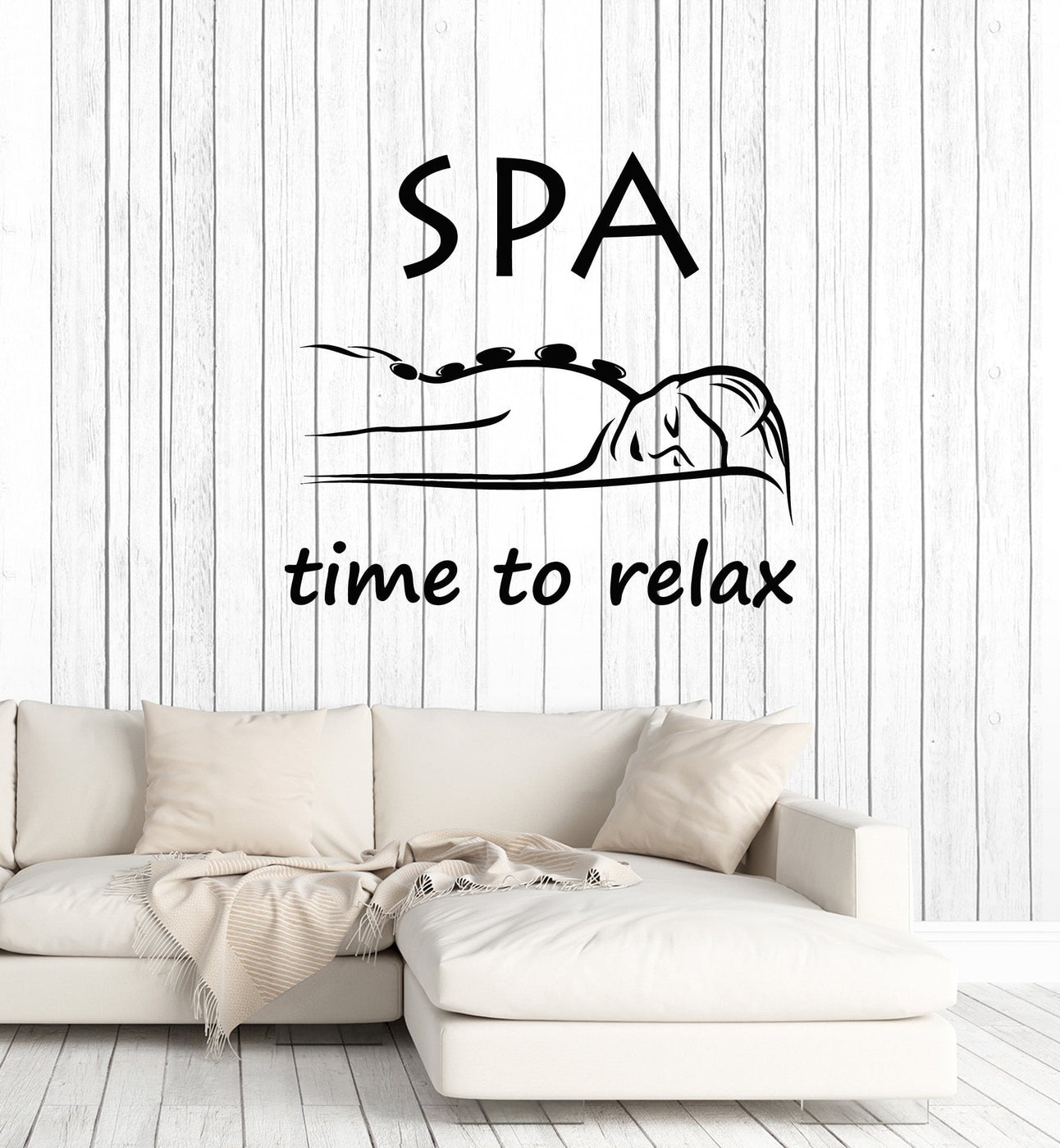 Vinyl Wall Decal Spa Salon Quote Woman Massage Room Saying Art Decor S ...