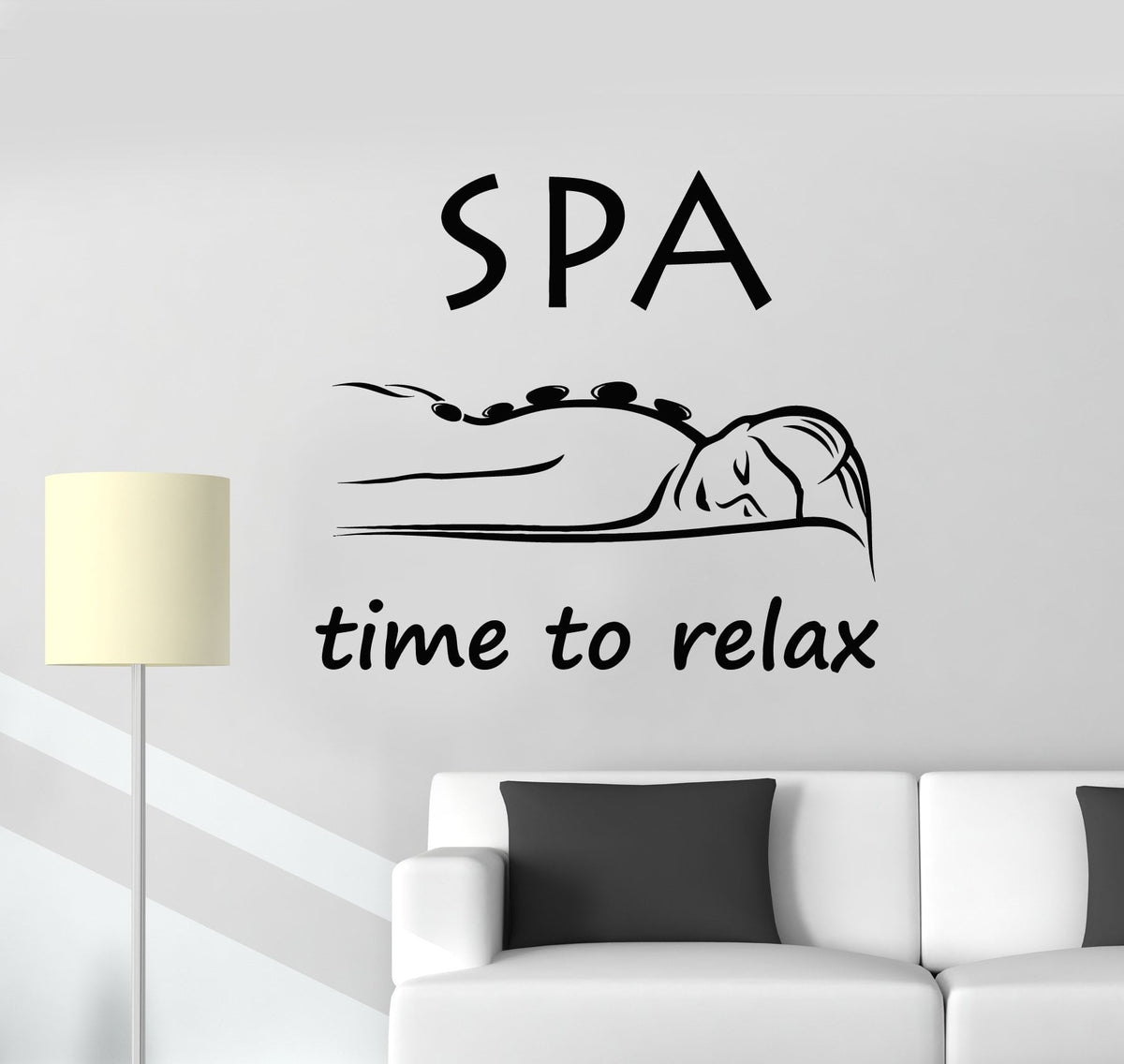 Vinyl Wall Decal Spa Salon Quote Woman Massage Room Saying Art Decor S ...