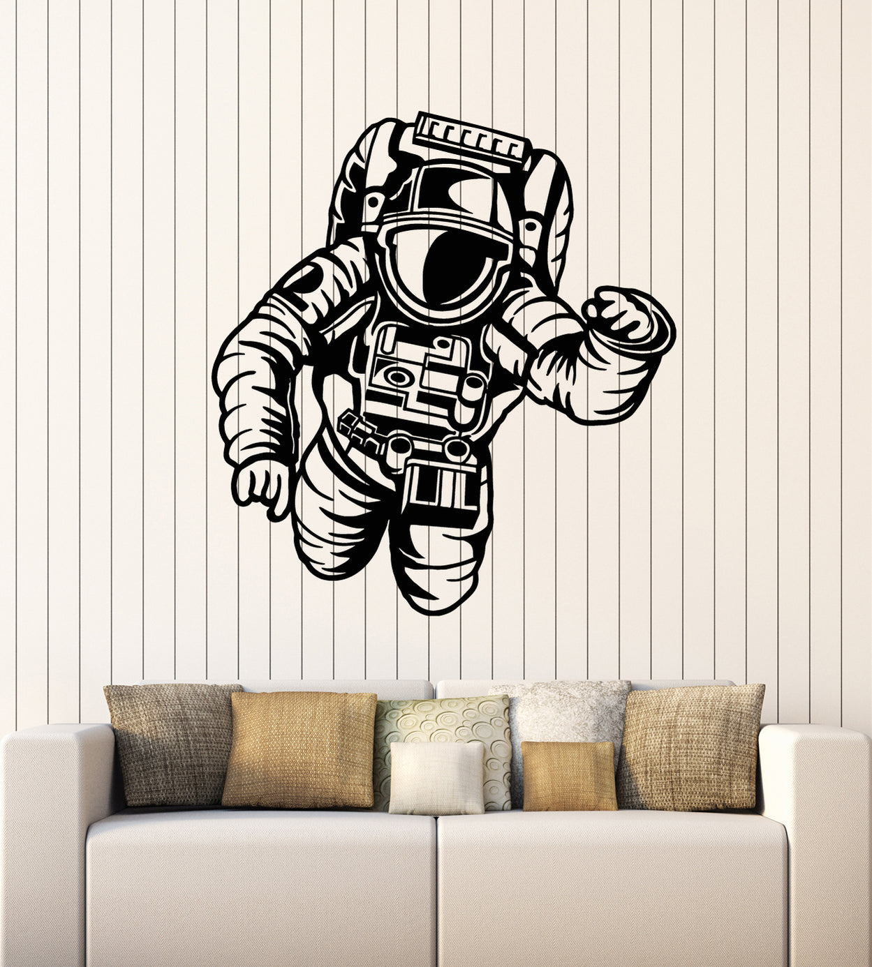 Vinyl Wall Decal Astronaut Spaceman Boys Kids Room Space Stickers Mura ...