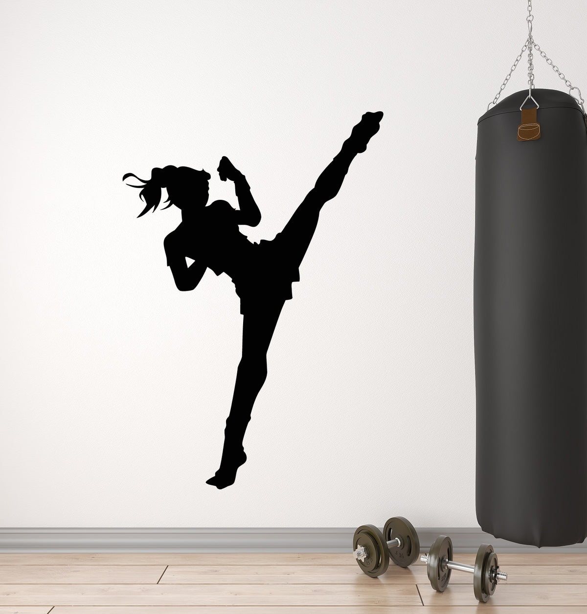 Vinyl Wall Decal Sports Girl Boxing Gym Martial Arts Motivation Sticke ...