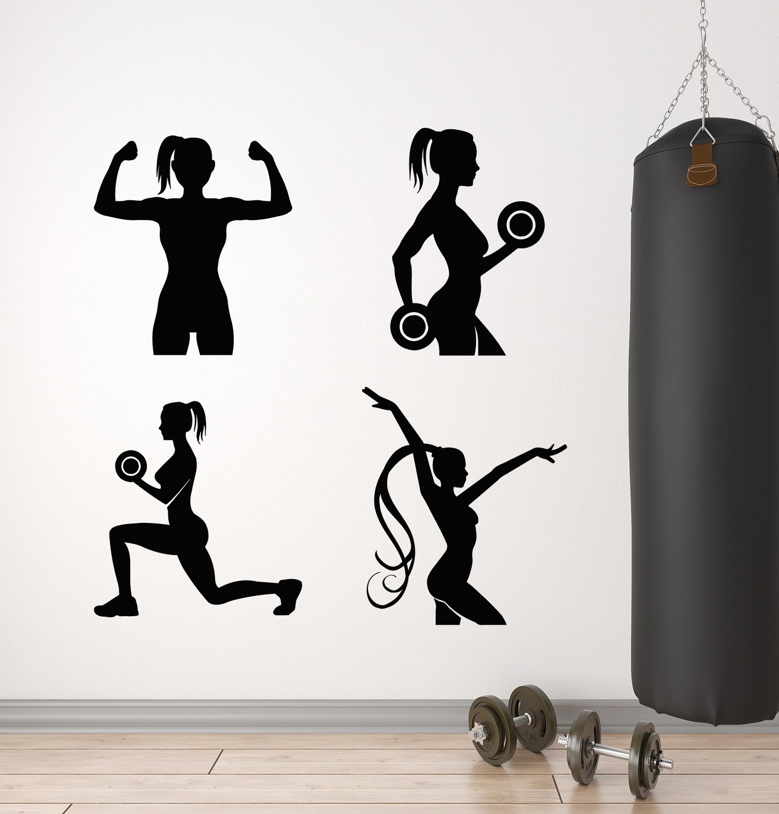 Custom Home Gym And Exercise Room Motivational Wall Decals And Stickers ...