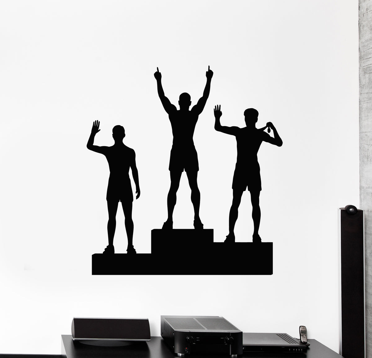 Vinyl Wall Decal Athlete Medal Champion Winner Sport Decor Stickers Mu ...