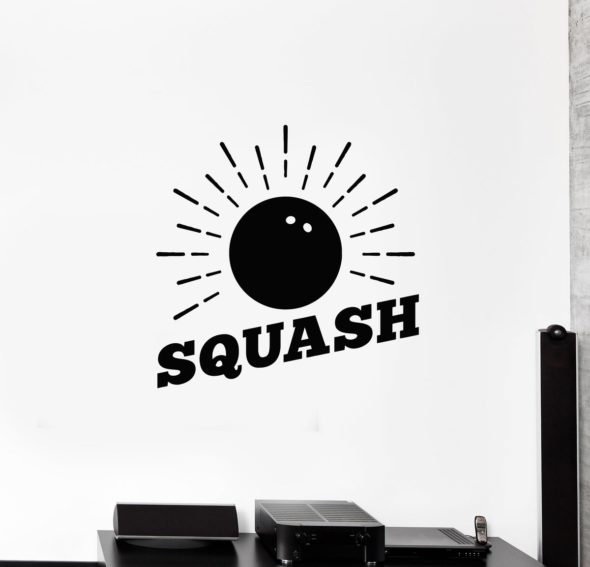 Vinyl Wall Decal Ball Racket Squash Game Sport Room Stickers Mural (g5 ...