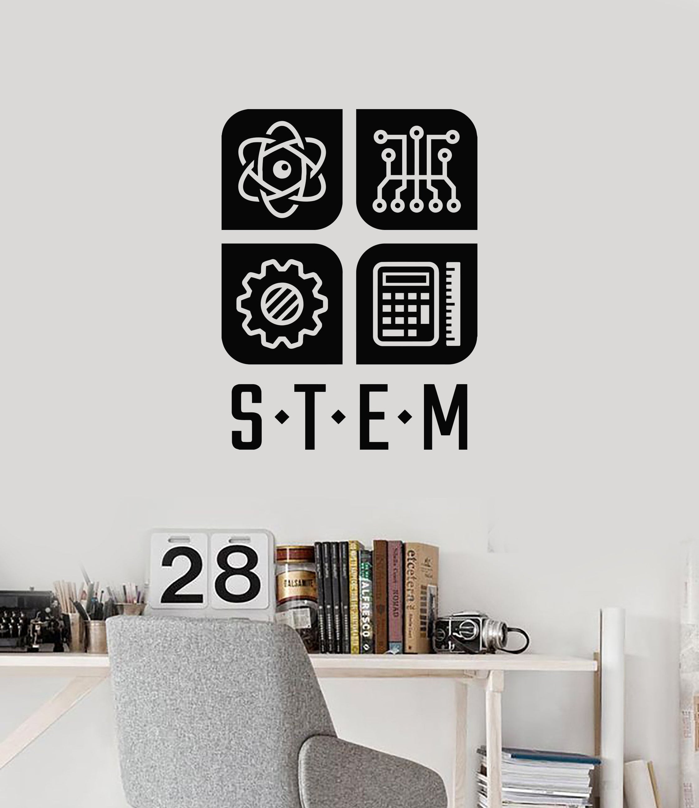 Vinyl Wall Decal STEM School Education Science Classroom Interior Stic ...