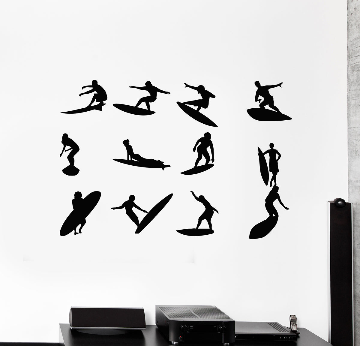 Vinyl Wall Decal Extreme Water Sports Surf Surfing Surfboard Stickers ...