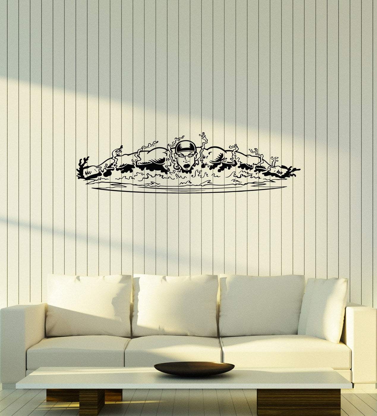 Vinyl Wall Decal Swimmer Swimming Pool Water Swim Interior Stickers Mu ...