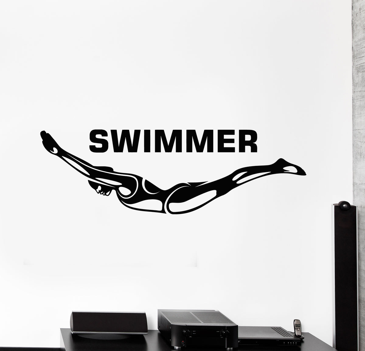 Vinyl Wall Decal Swim Swimmer Water Sports Swimming Pool Stickers Mura ...