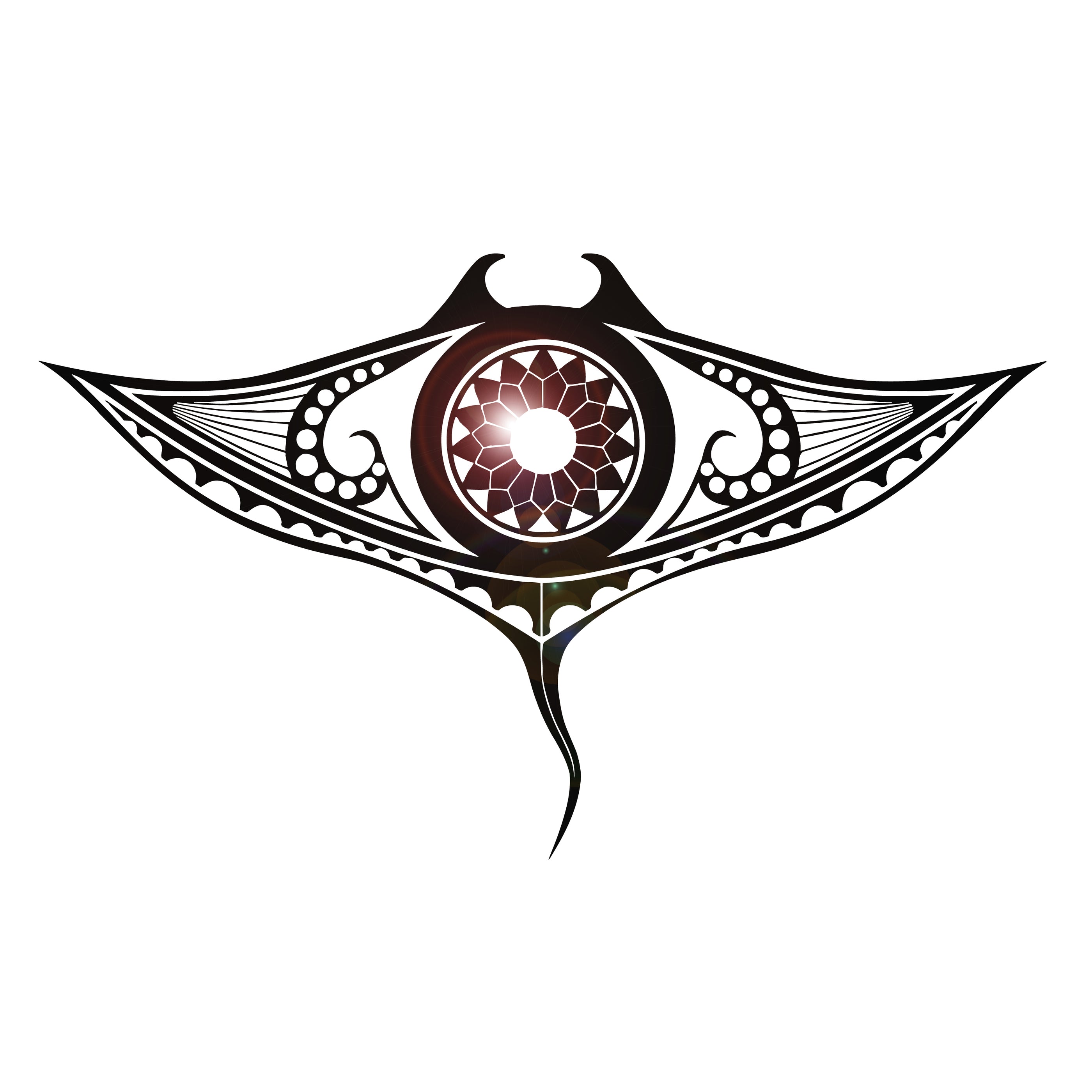 Vinyl Wall Decal Manta Ray Marine Ocean Animal Tribal Decor Stickers U ...