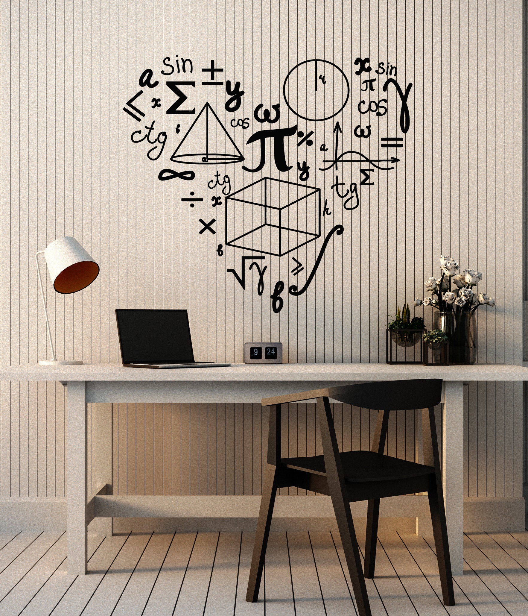 Vinyl Wall Decal Math School Class Teen Room Mathematics Love Stickers ...