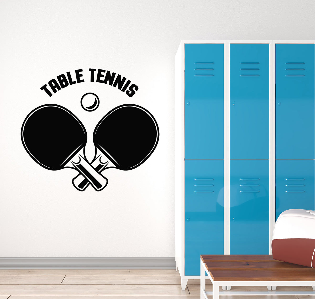 Vinyl Wall Decal Table Tennis Ping-Pong Racket Sports Games Stickers M ...