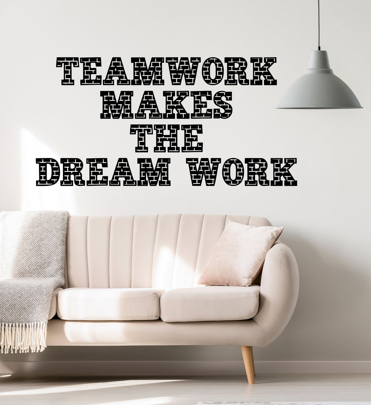 Vinyl Wall Decal Teamwork Makes The Dream Work Quote Office Team Busin ...
