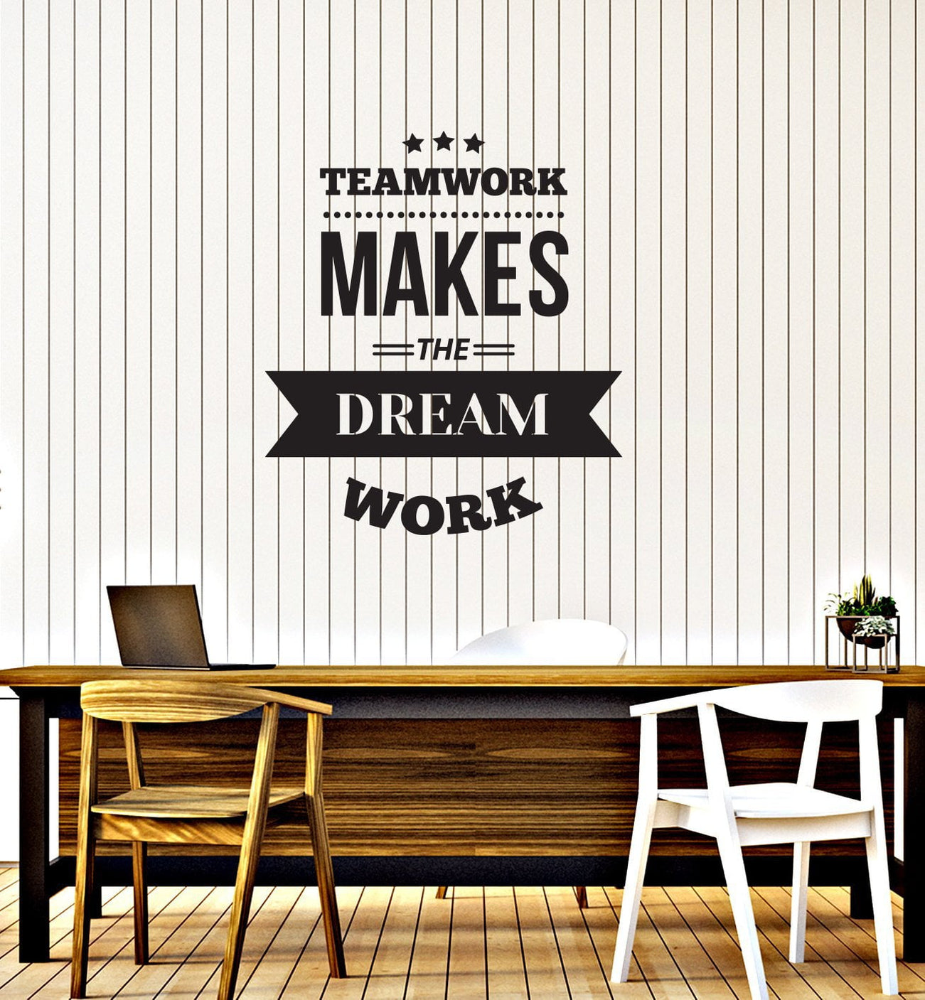 Vinyl Wall Decal Teamwork Quote Inspirational Saying Team Office Inter ...
