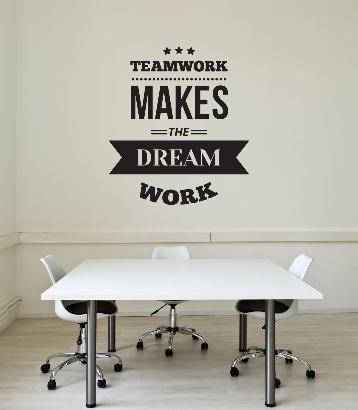 Vinyl Wall Decal Teamwork Quote Inspirational Saying Team Office Inter ...