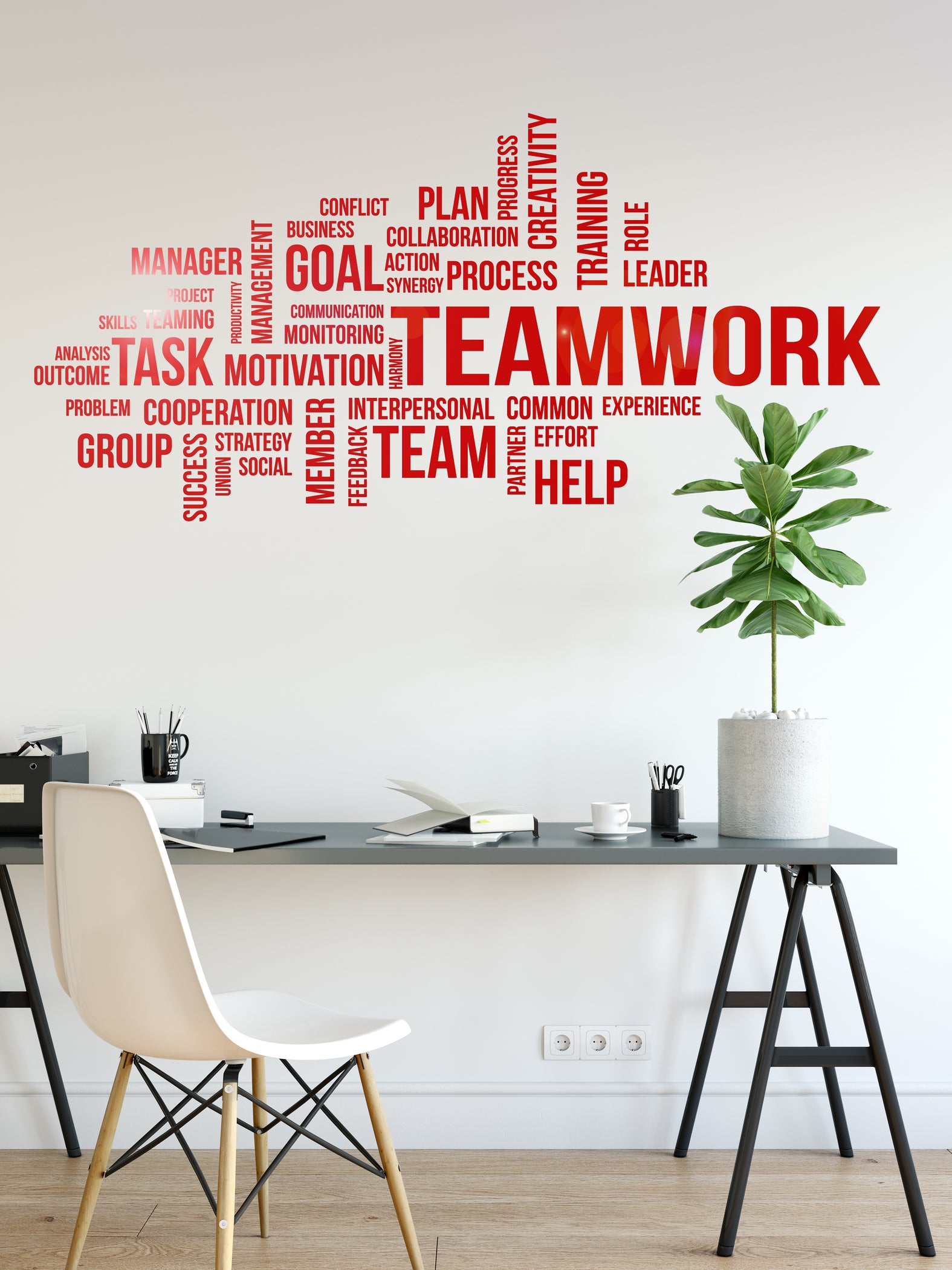 Vinyl Wall Decal Teamwork Motivation Team Work Business Office Space D ...