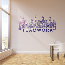Vinyl Wall Decal Teamwork Words Business Office Decor Stickers Unique ...