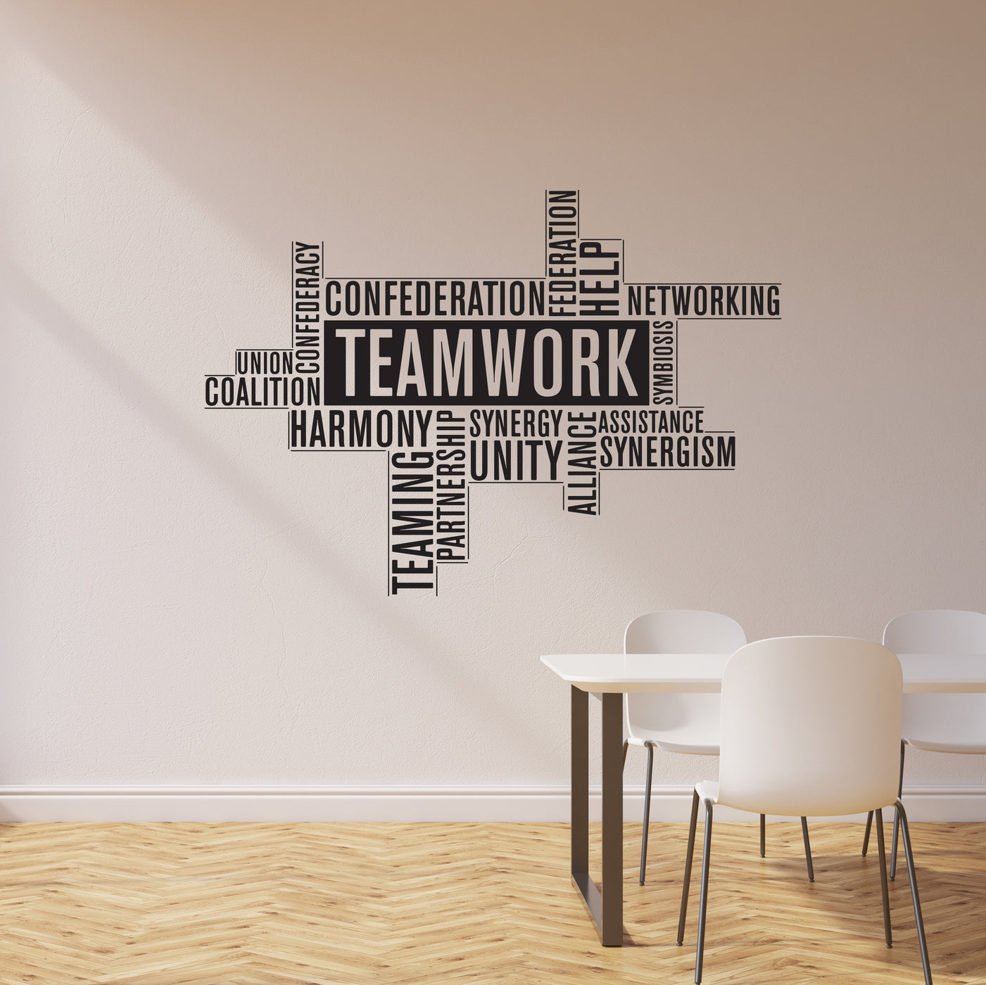 Vinyl Wall Decal Teamwork Words Office Space Idea Decor Business Team ...