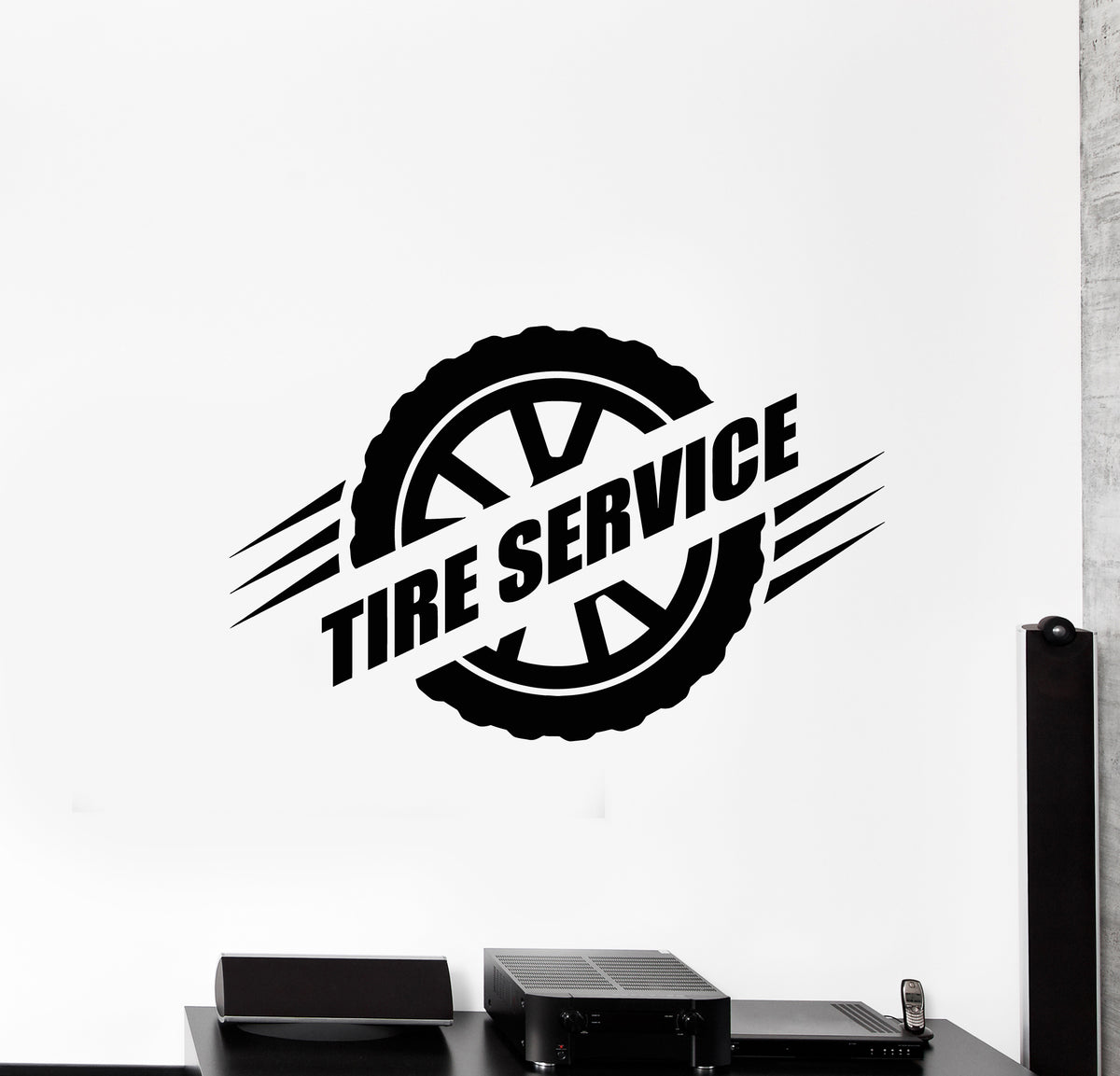 Vinyl Wall Decal Tire Service Repair Car Garage Driver Stickers Mural ...