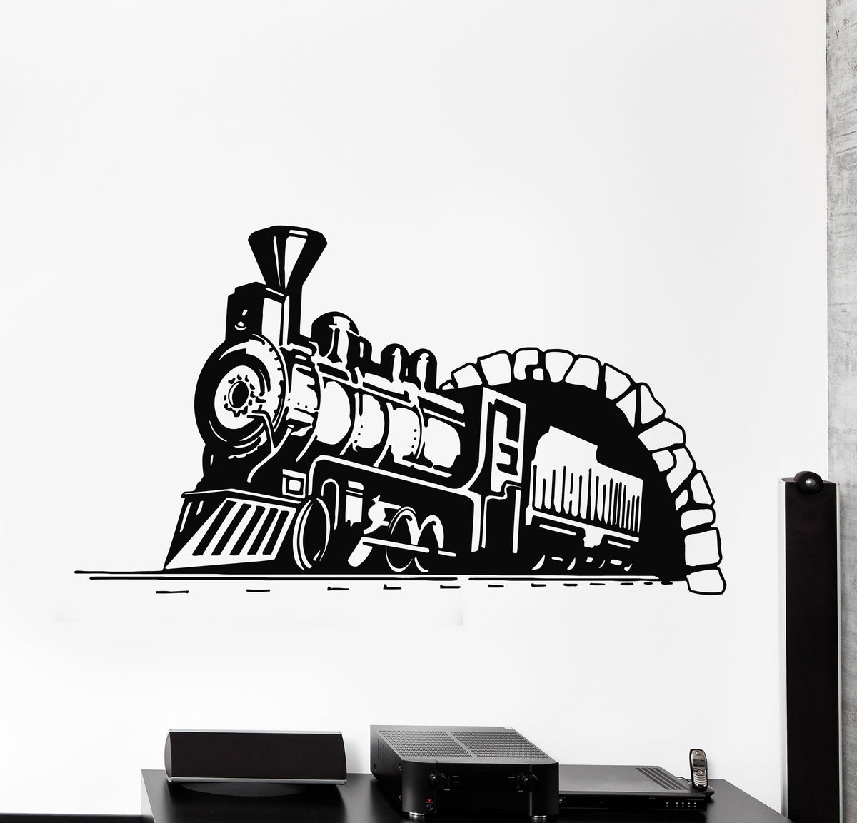 Vinyl Wall Decal Rail Transport Railway Locomotive Train Decor Sticker ...