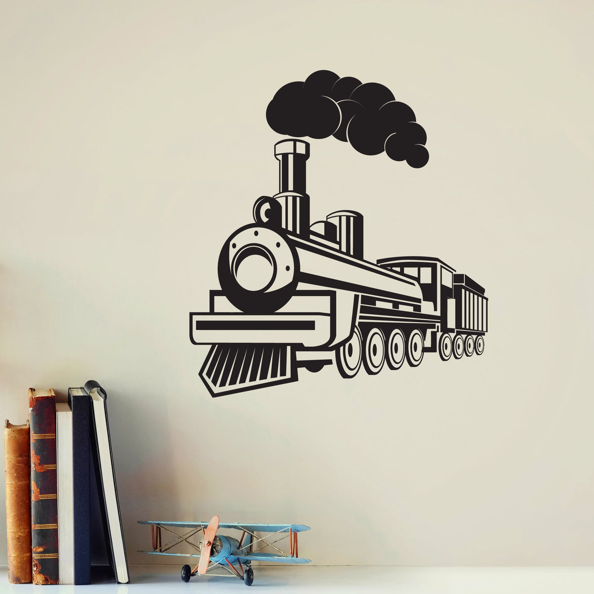 Train Vinyl Decal Steam Railway Decor for Boy Room Toy Shop Stickers M ...