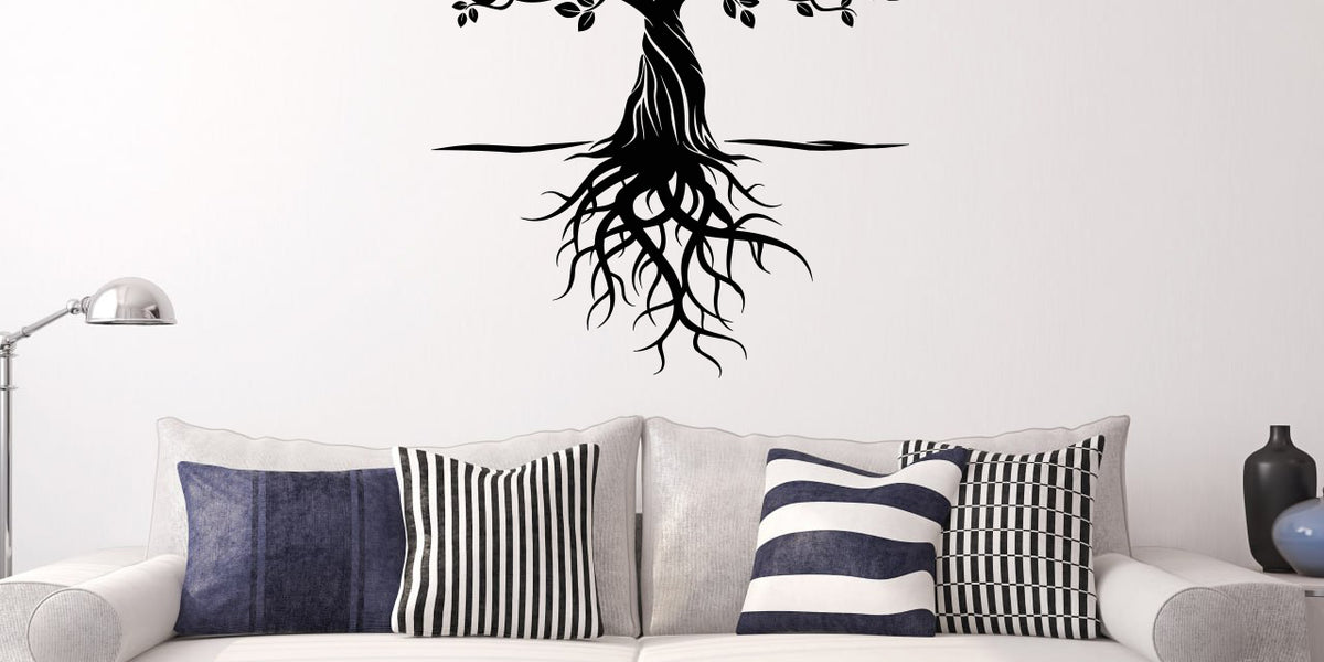 Vinyl Wall Decal Tree Roots Leaves Home Art Decor Stickers Murals Uniq ...
