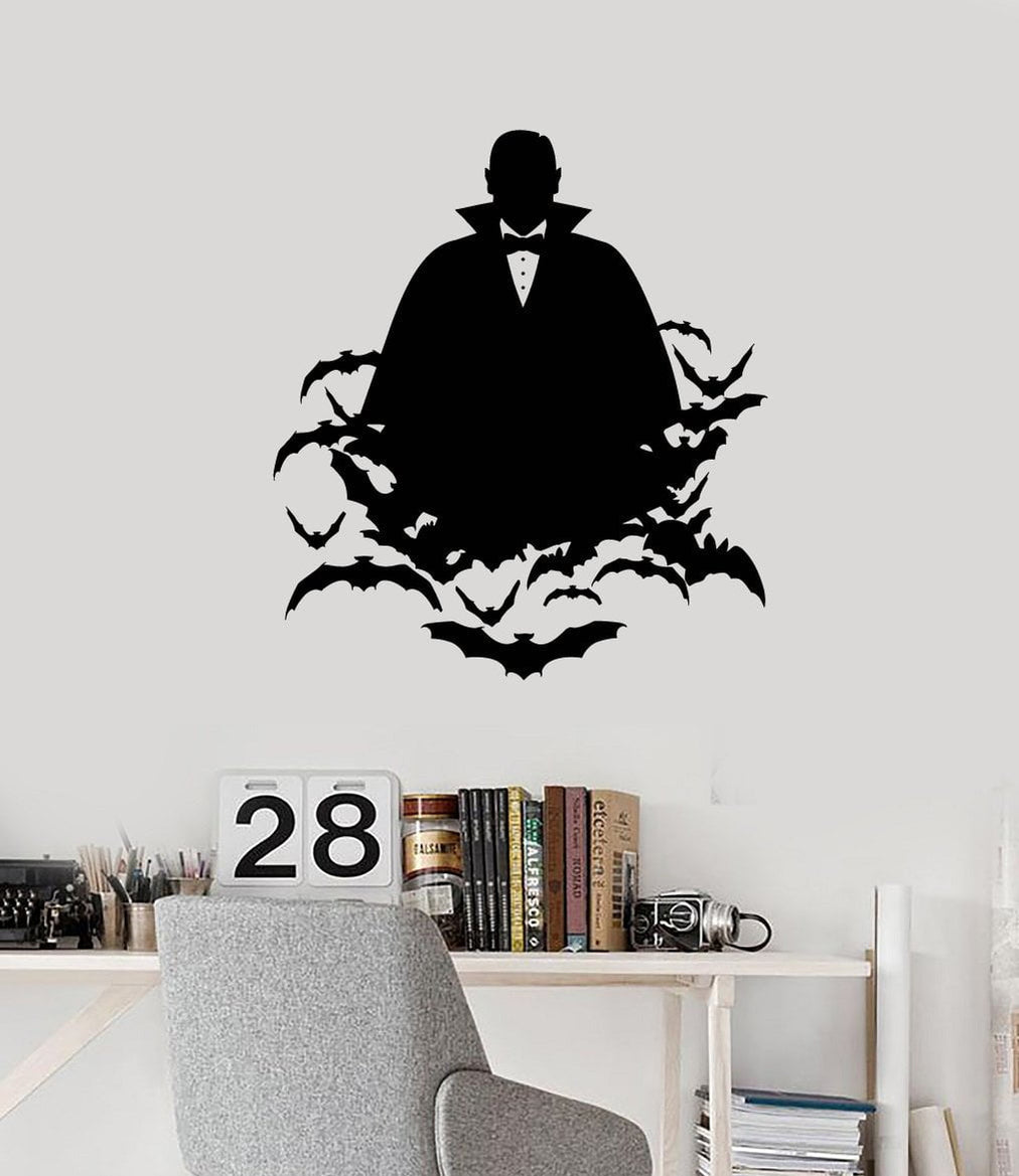 Vinyl Wall Decal Vampire Bats Horror Halloween Any Room Decoration Sti ...