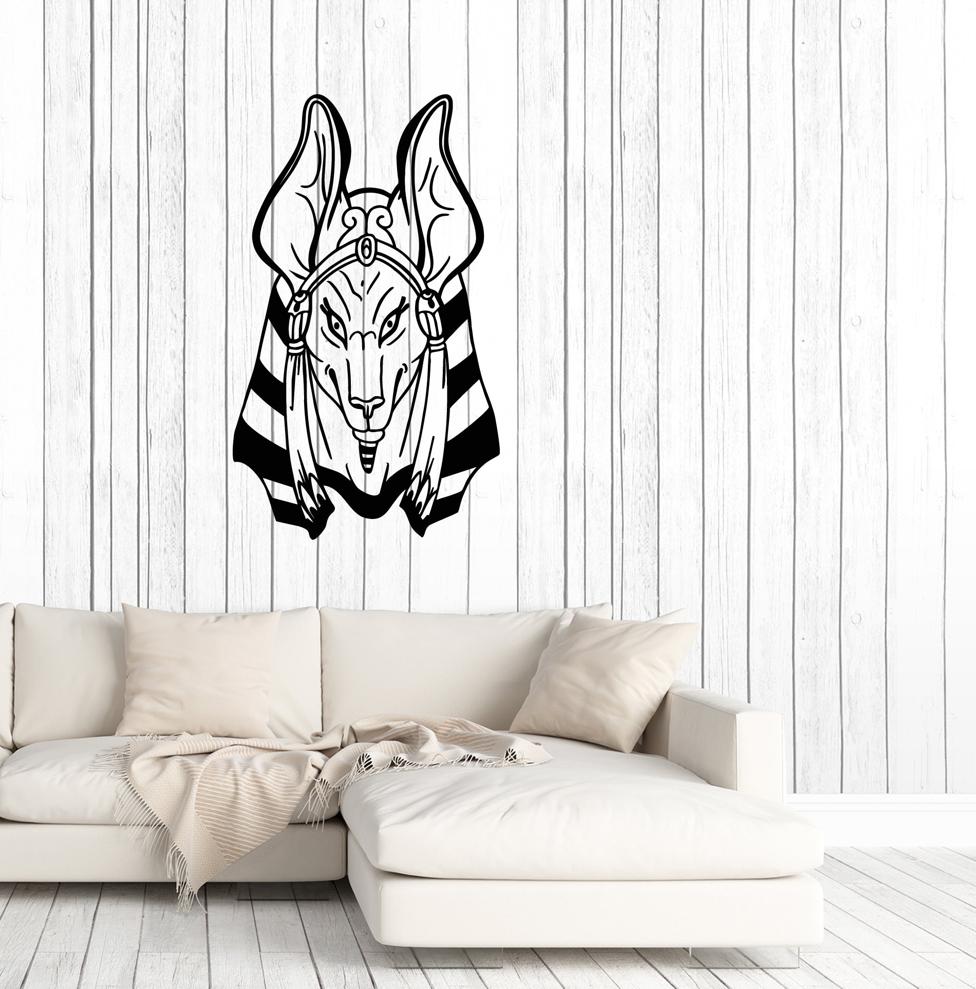 Vinyl Wall Decal Ancient Egypt Anubis Egyptian God Golden Jackal Stick ...