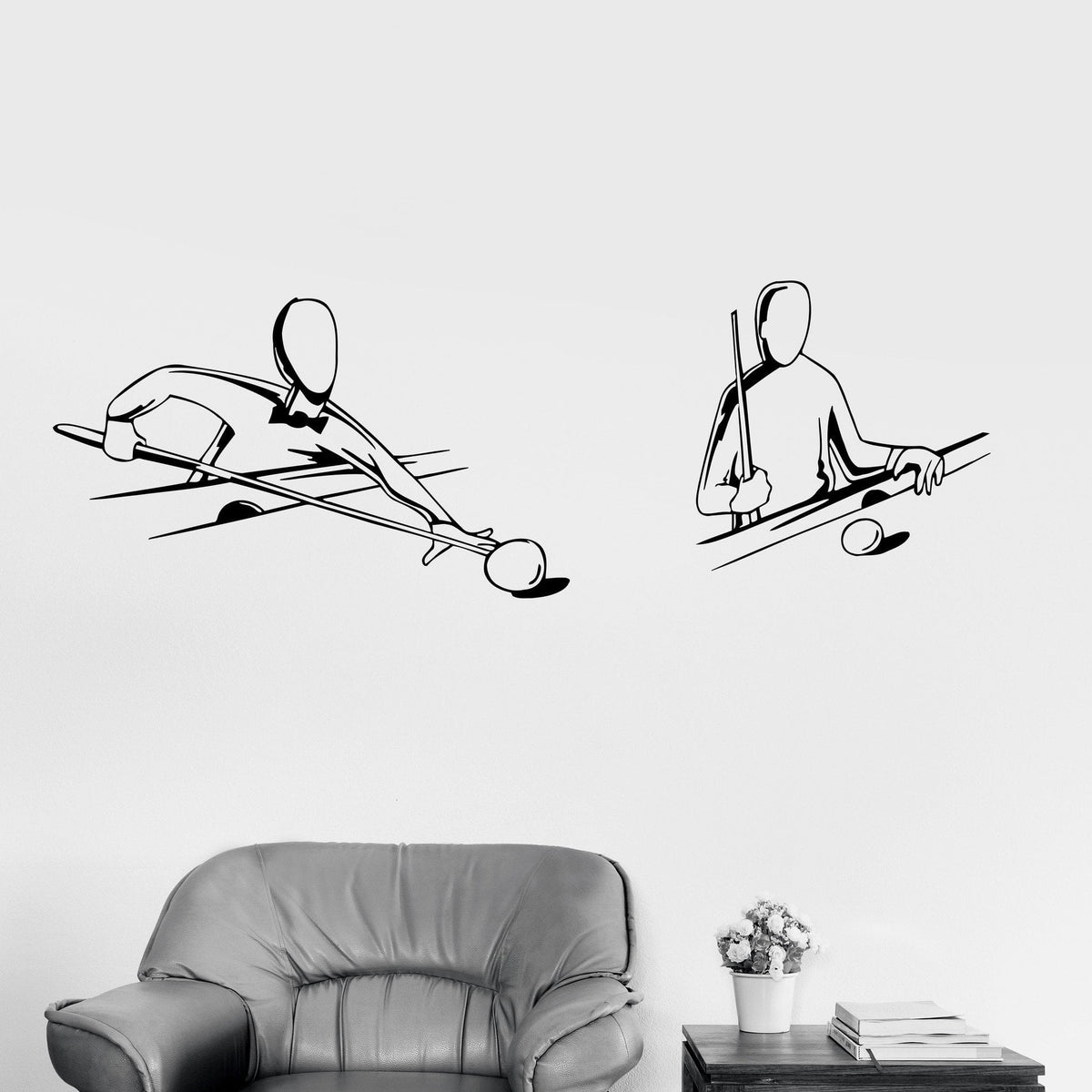 Vinyl Wall Decal Billiards Entertainment Center Stickers Mural Unique ...