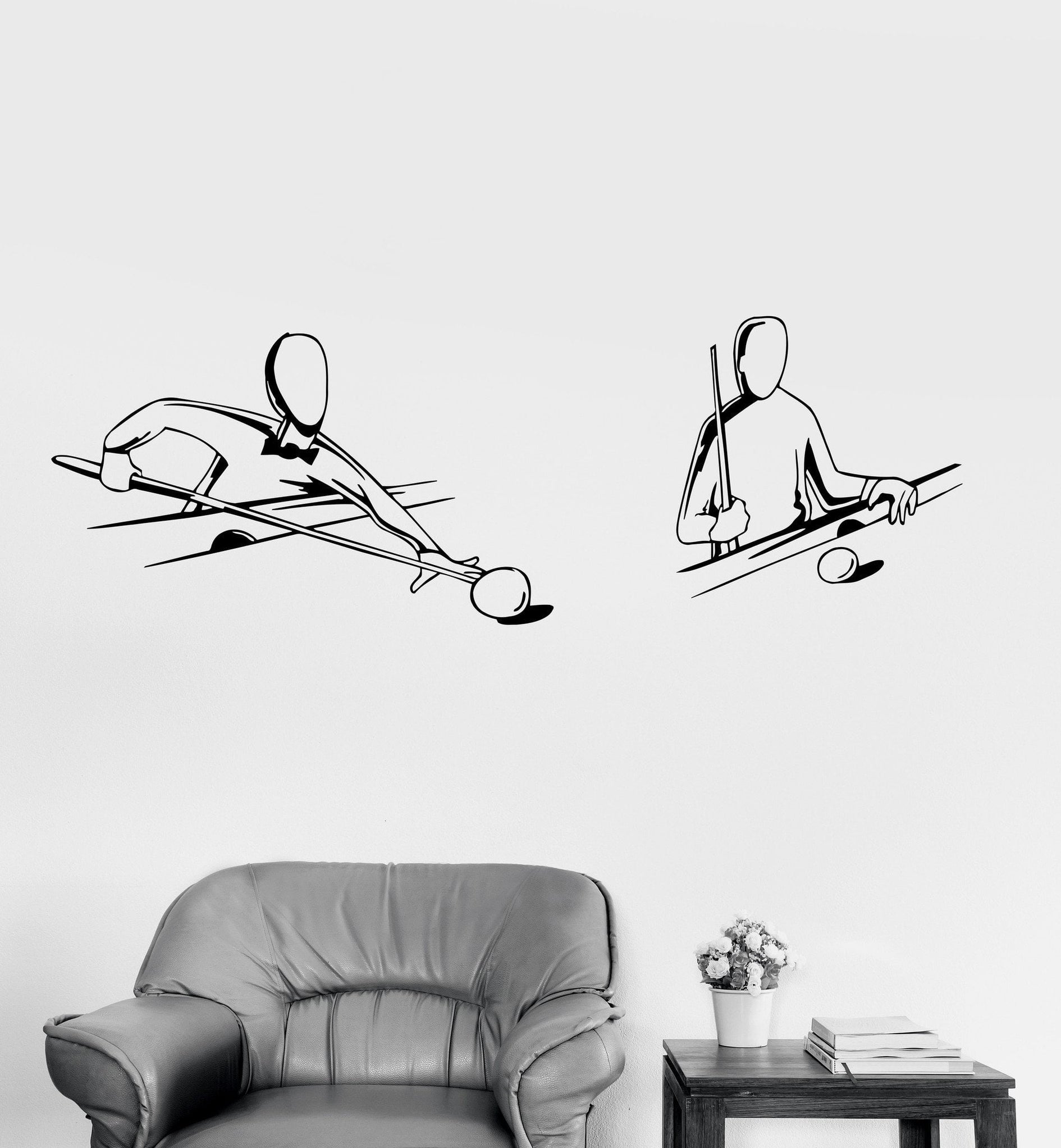 Vinyl Wall Decal Billiards Entertainment Center Stickers Mural Unique ...