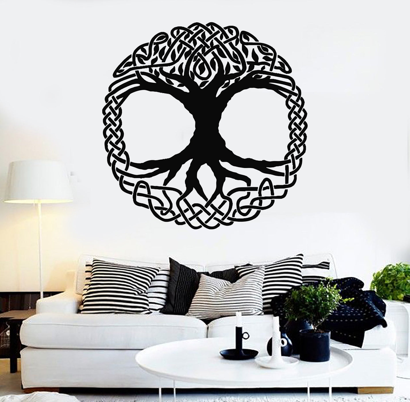 Vinyl Wall Decal Celtic Tree Ireland Ornament Irish Stickers Mural Uni ...