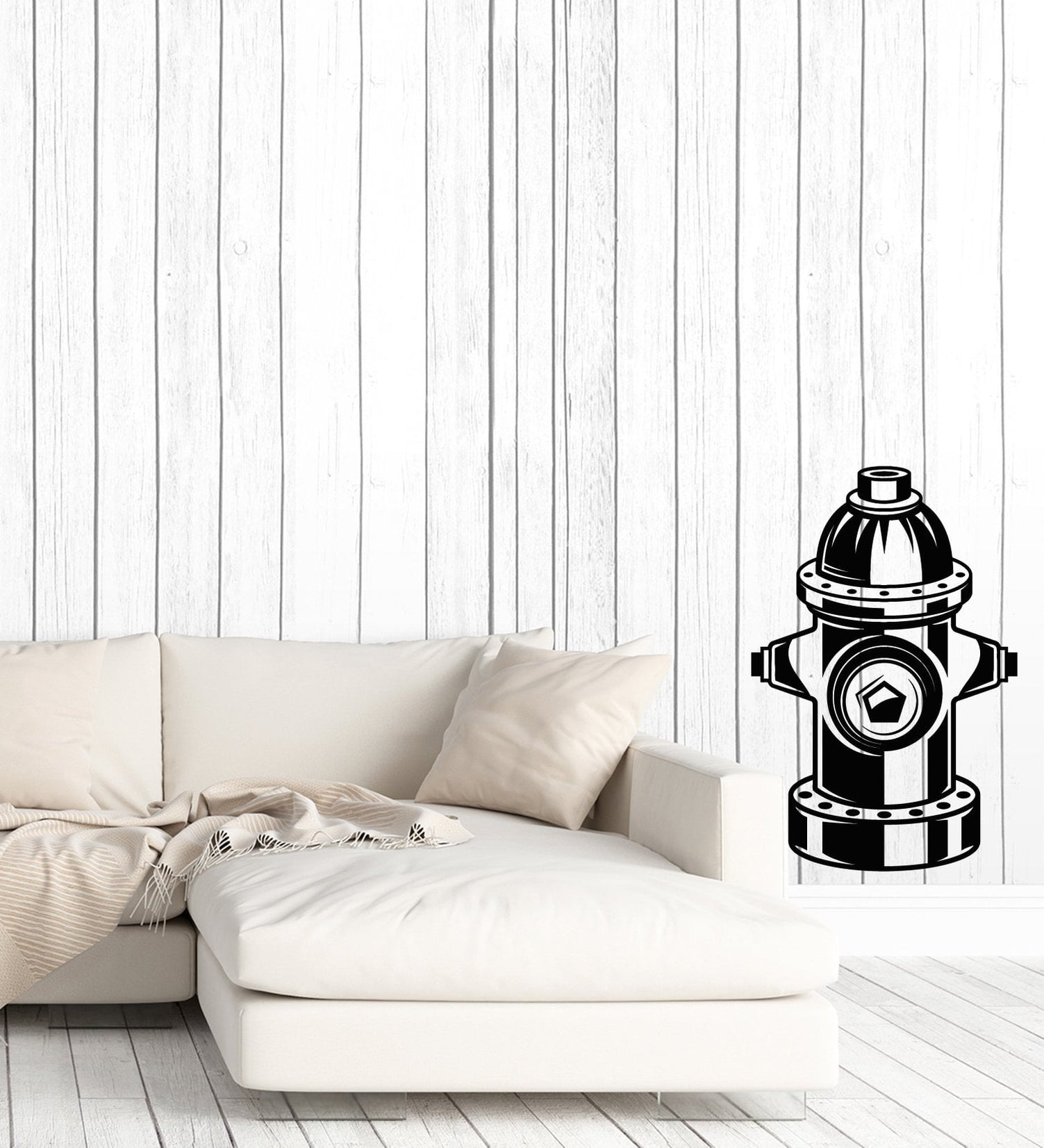Vinyl Wall Decal Fire Hydrant Department For Firefighter Room Decorati ...