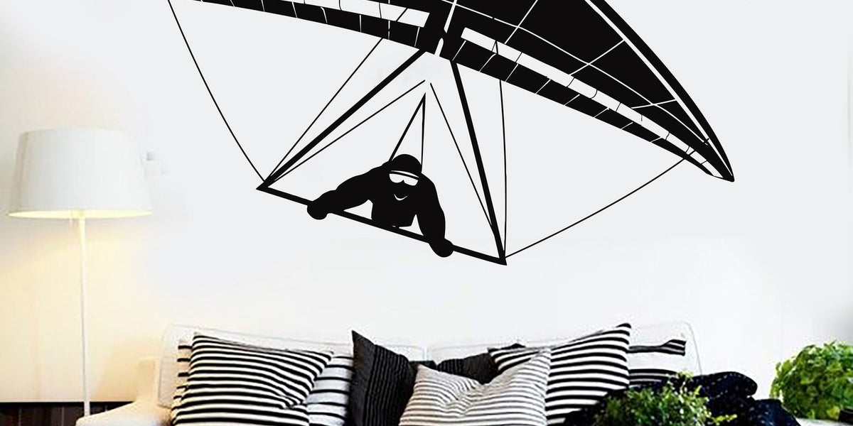 Vinyl Wall Decal Hang Gliding Glider Air Sports Stickers Mural Unique ...
