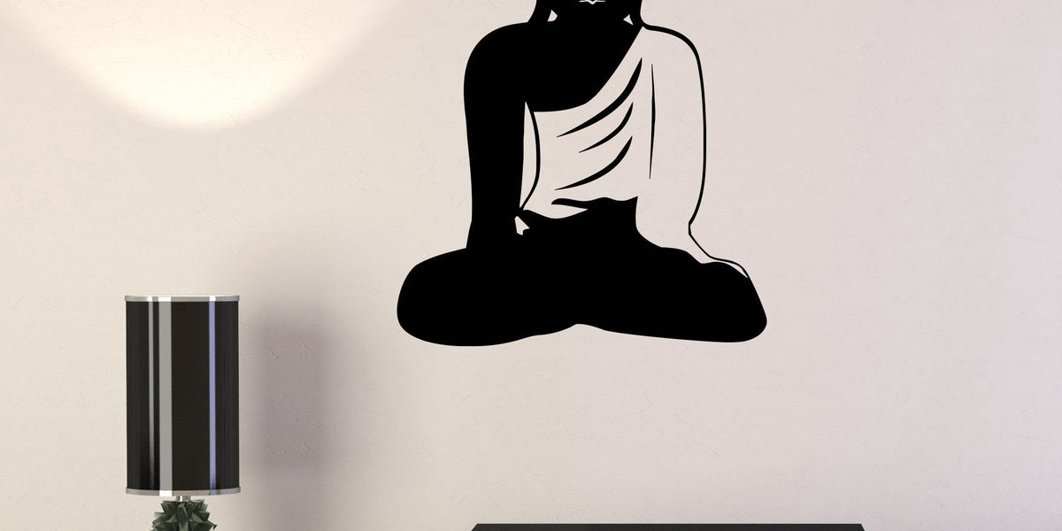 Vinyl Wall Decal Buddha Buddhist Meditation Room Decor Stickers Unique ...