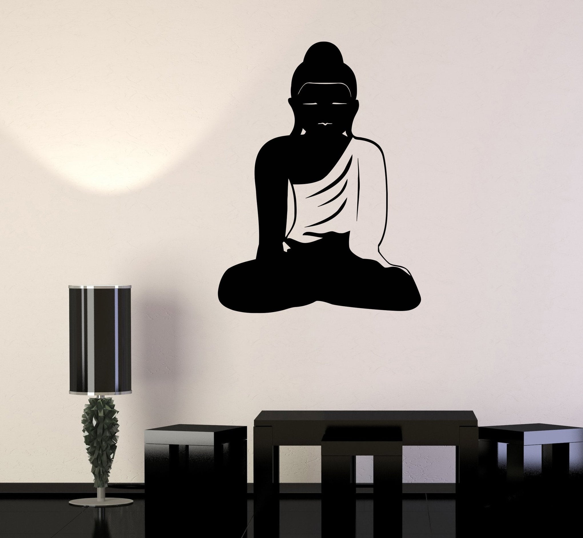 Vinyl Wall Decal Buddha Buddhist Meditation Room Decor Stickers Unique ...