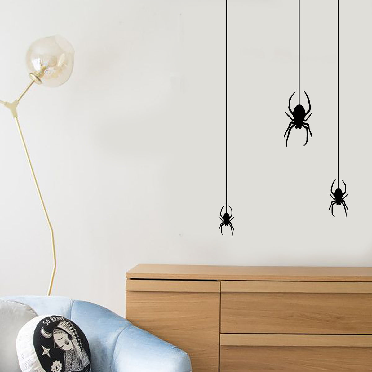 Vinyl Wall Decal Insect Spider Gothic Style Halloween Decor Stickers ...