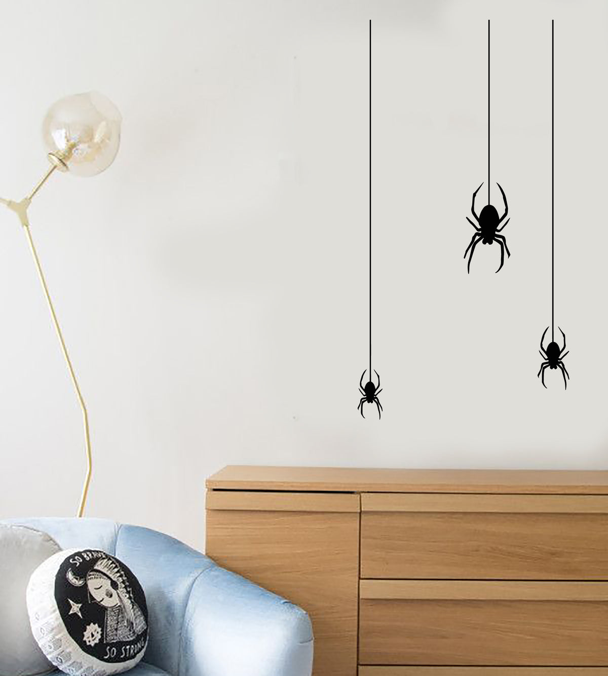 Vinyl Wall Decal Insect Spider Gothic Style Halloween Decor Stickers ...