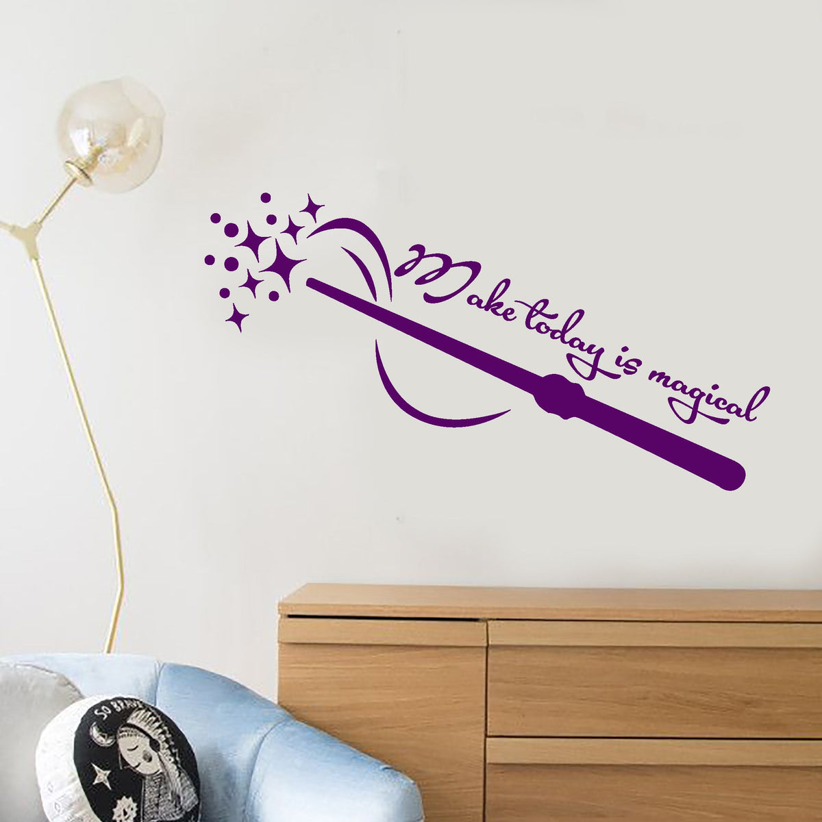 Vinyl Wall Decal Make Today Is Magical Motivation Quote Magic Wand Sti ...