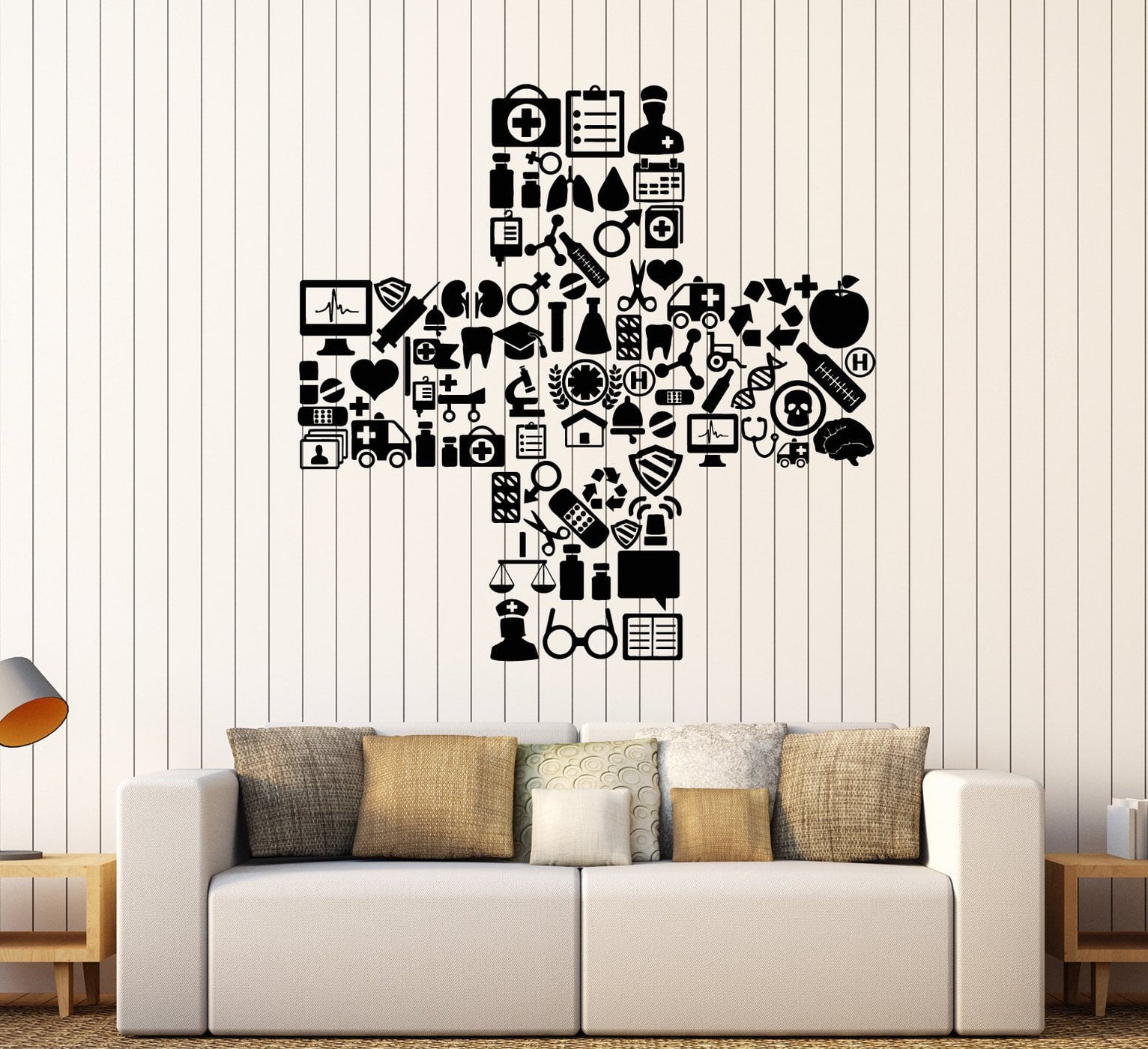 Vinyl Wall Decal Medicine Hospital Symbol Clinic Doctor Nurse Stickers ...