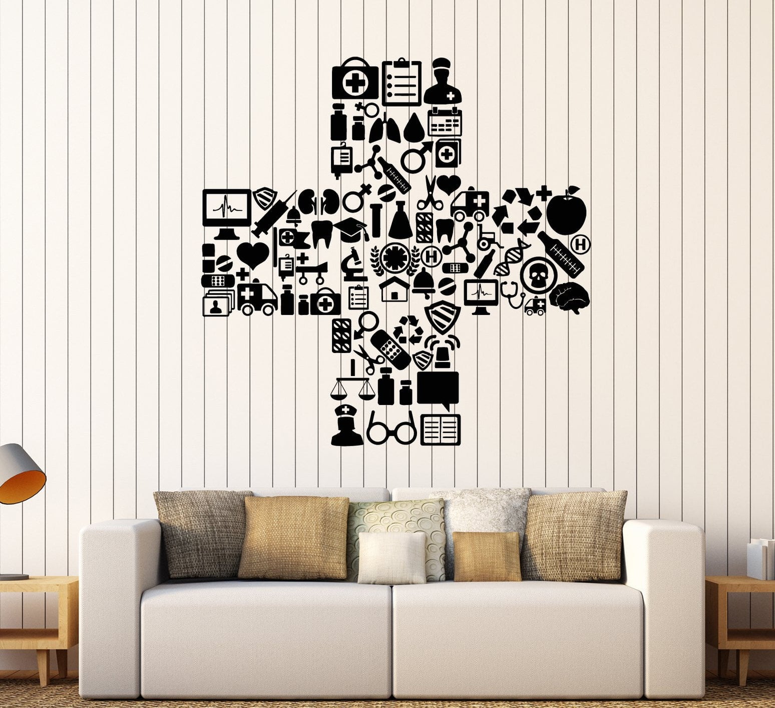 Vinyl Wall Decal Medicine Hospital Symbol Clinic Doctor Nurse Stickers ...
