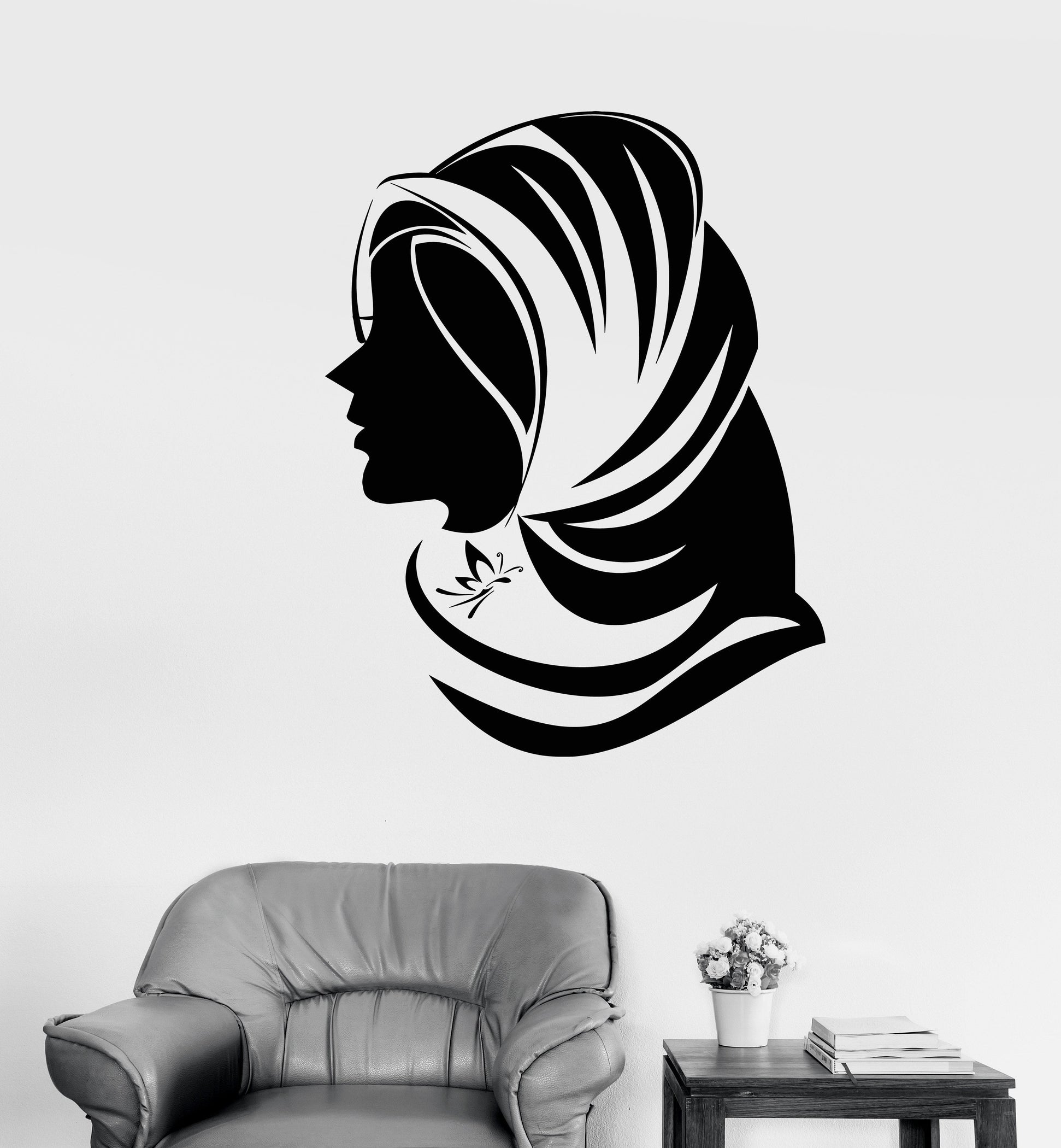 Vinyl Wall Decal Islam Muslim Clothes Shop Girl Hijab Stickers (2577ig ...