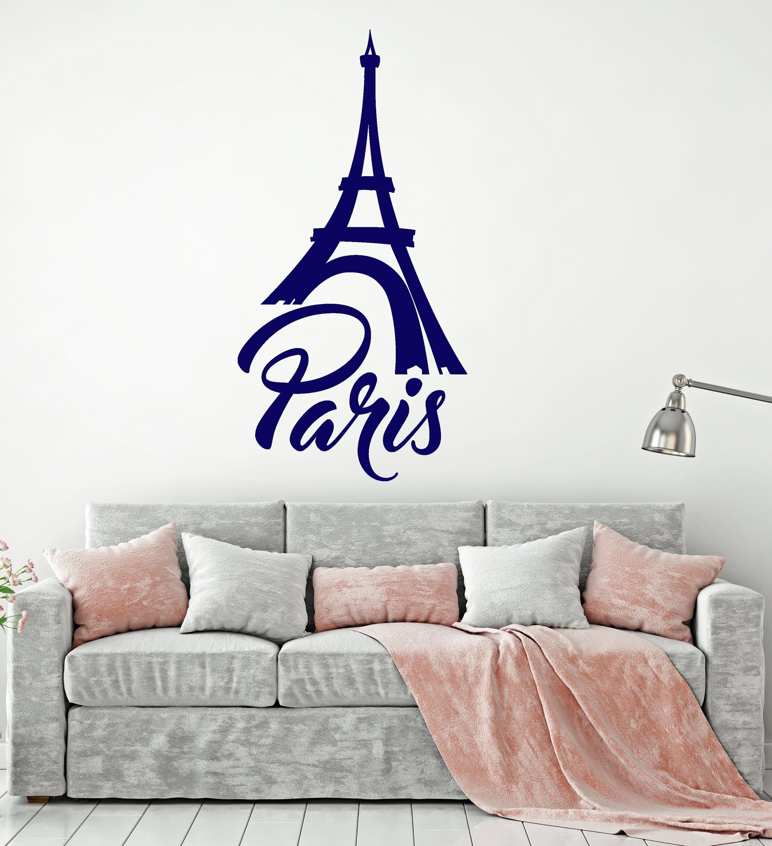 Vinyl Wall Decal Eiffel Tower Paris France Romance Stickers Unique Gif ...