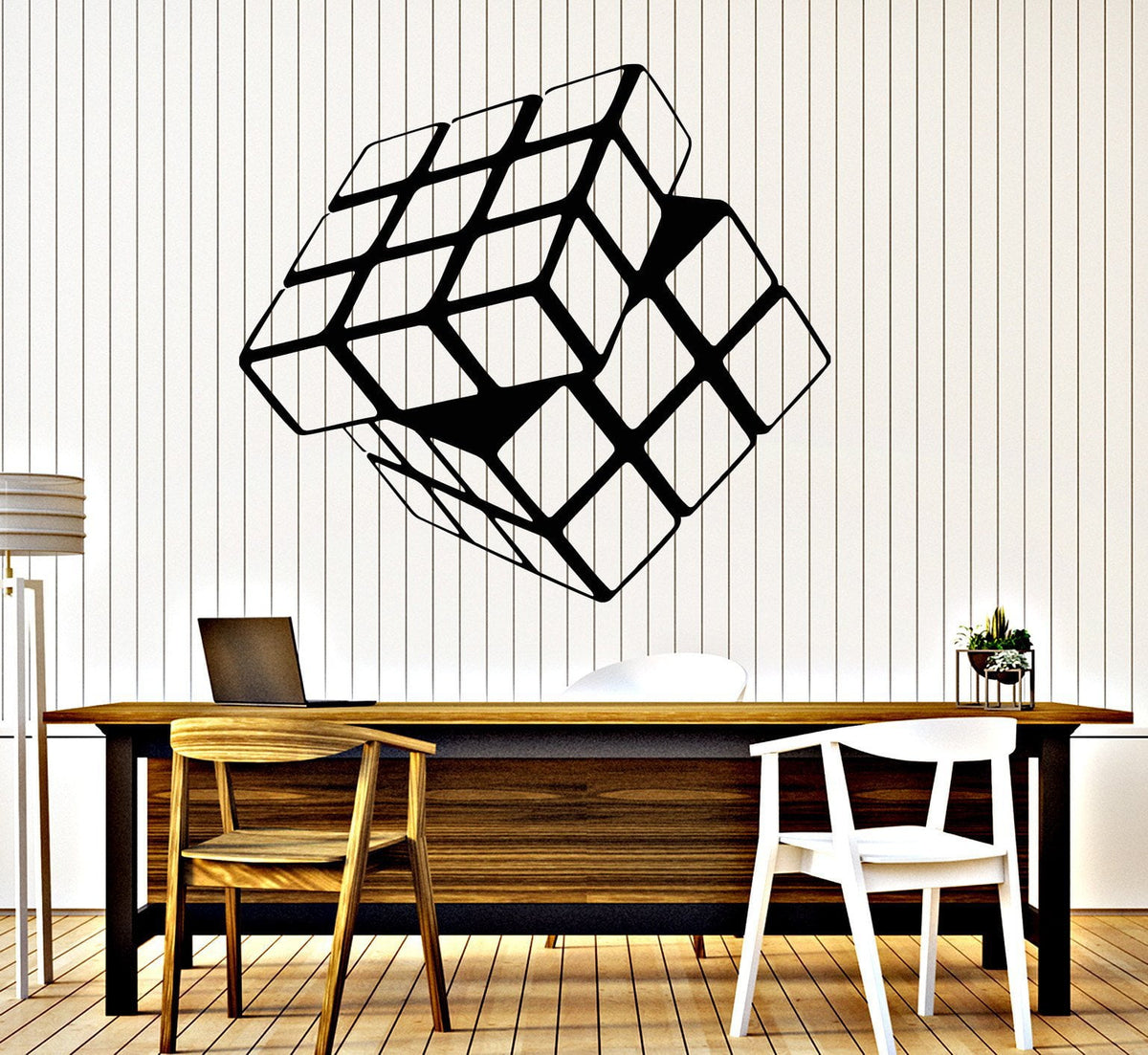 Vinyl Decal Rubik's Cube For Living Room Home Decor Arts Wall Stickers ...