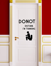 Vinyl Decal WC Toilet Entrance Quote Bathroom Decorating Art Stickers ...