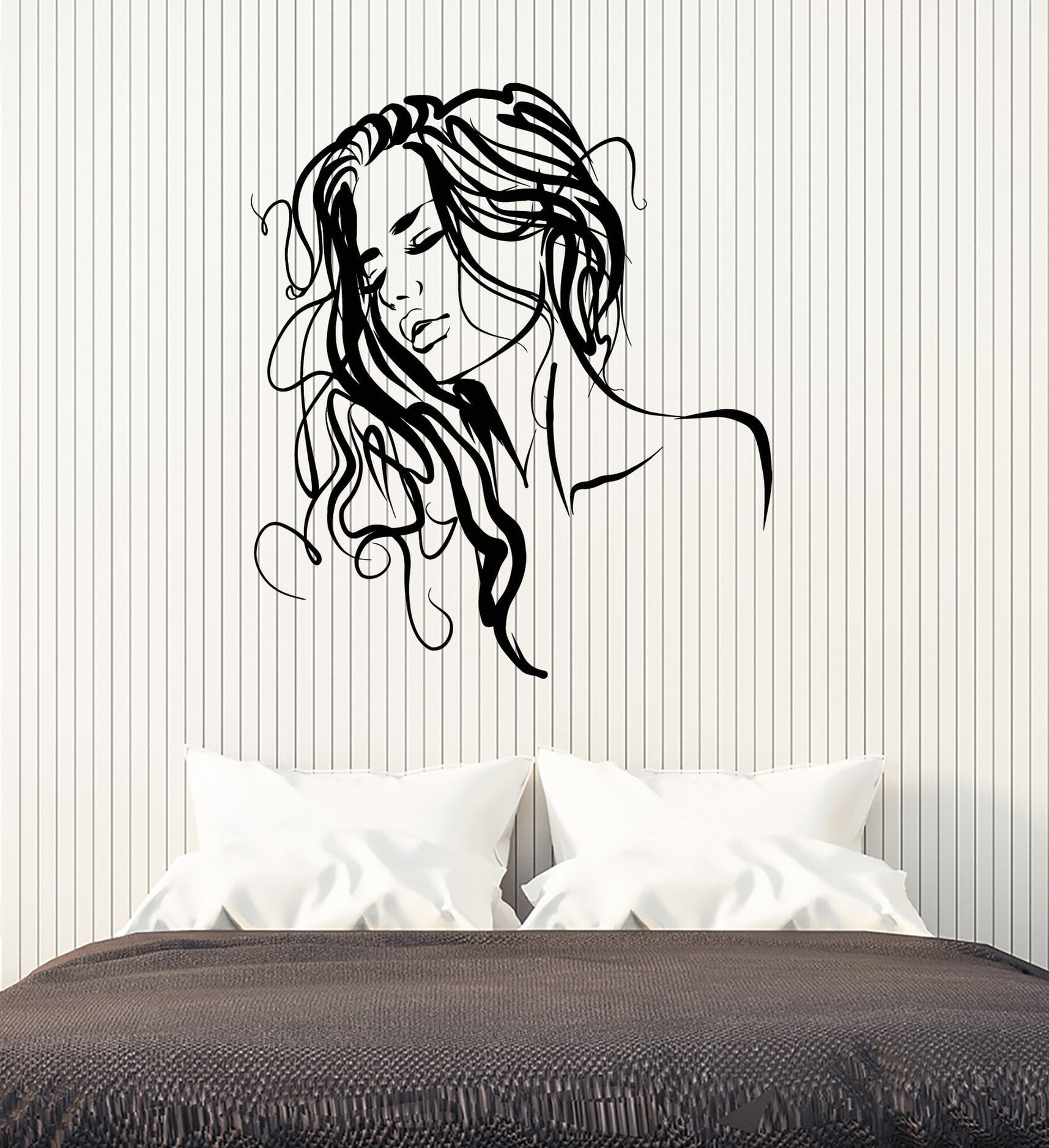 Vinyl Wall Decal Abstract Beautiful Hot Woman Sexy Girl Face Stickers ...