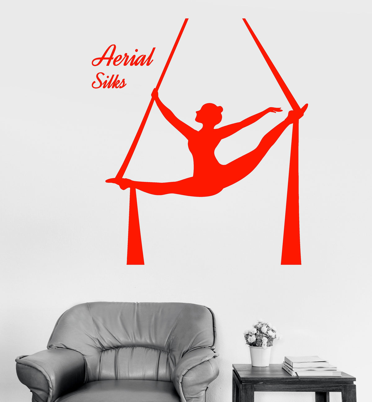 Vinyl Wall decal Aerial Silk Acrobatics Performance Girl Stickers (212 ...