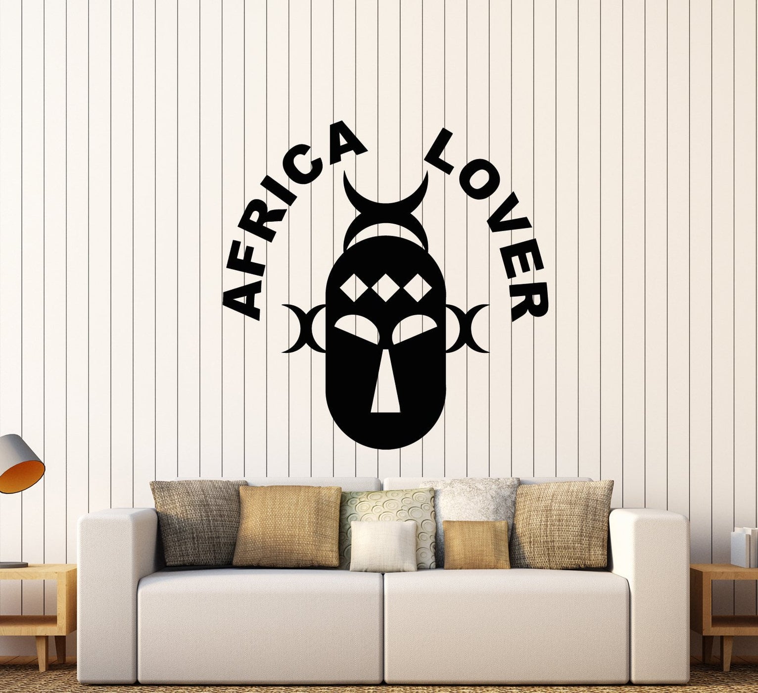 Vinyl Wall Decal Africa Lover Words Logotype African Ancient Ethnic Ma ...