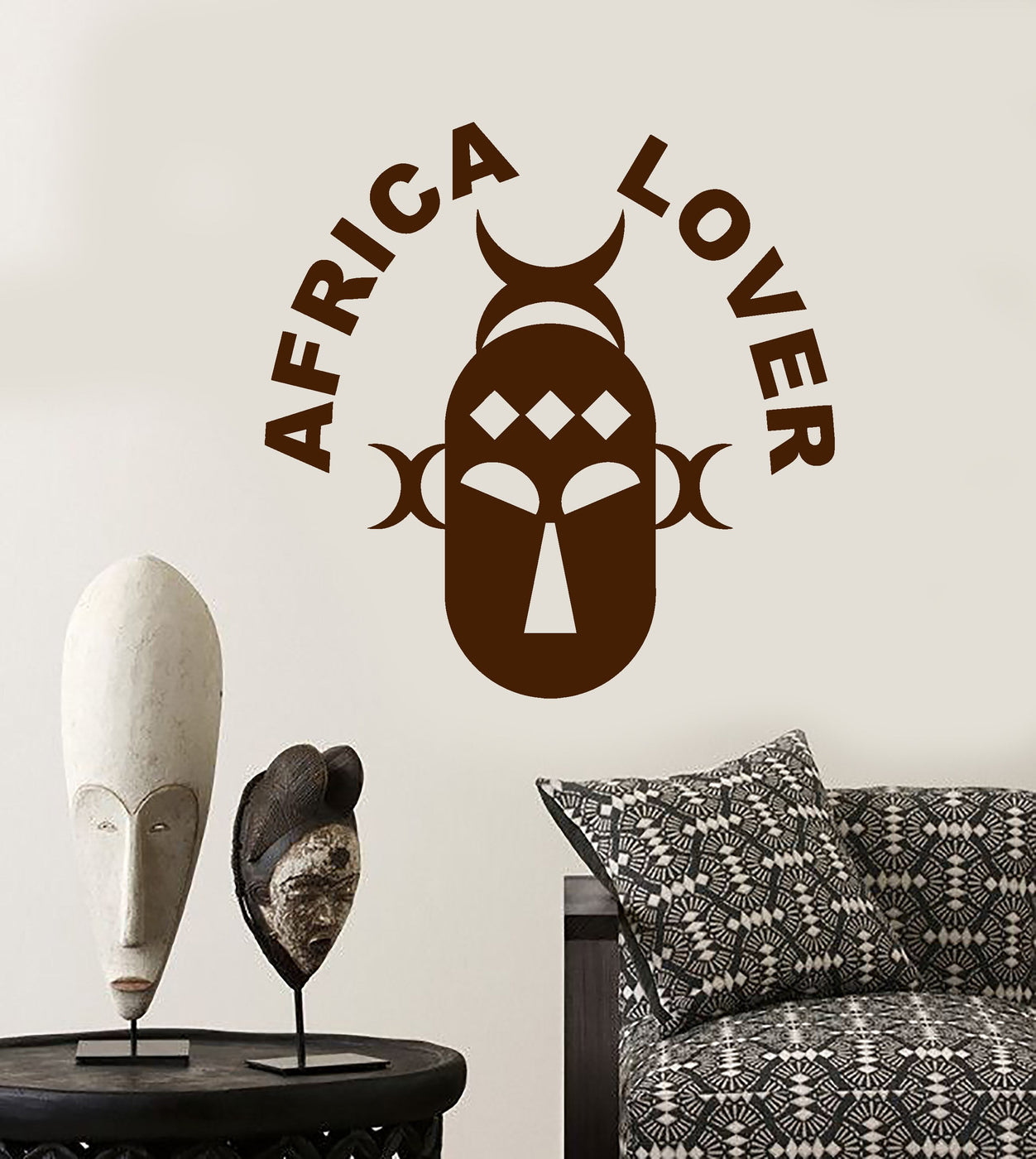 Vinyl Wall Decal Africa Lover Words Logotype African Ancient Ethnic Ma ...